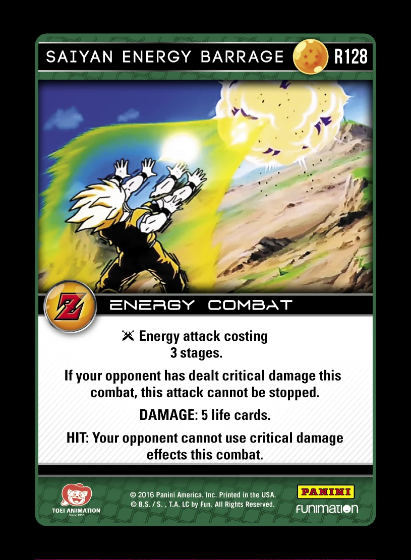 Saiyan Energy Barrage | DragonBallZTCG Wiki | Fandom