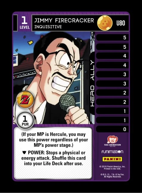 Jimmy Firecracker - Inquisitive | DragonBallZTCG Wiki | Fandom