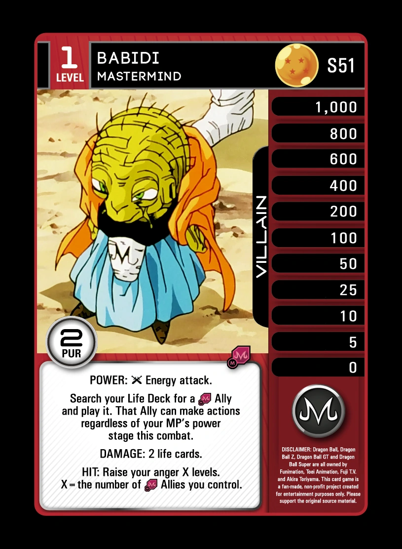 Babidi - Mastermind | DragonBallZTCG Wiki | Fandom