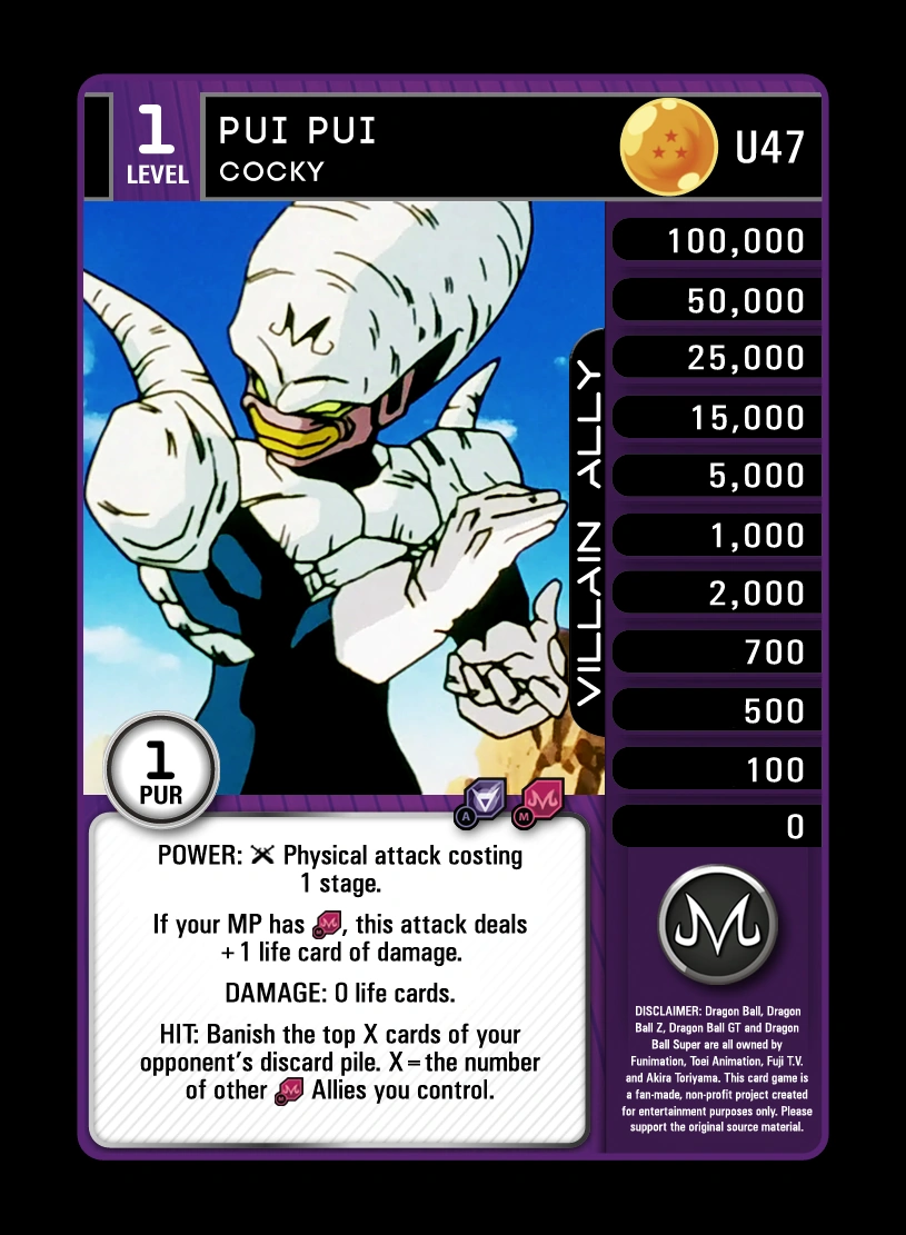 Pui Pui - Cocky | DragonBallZTCG Wiki | Fandom