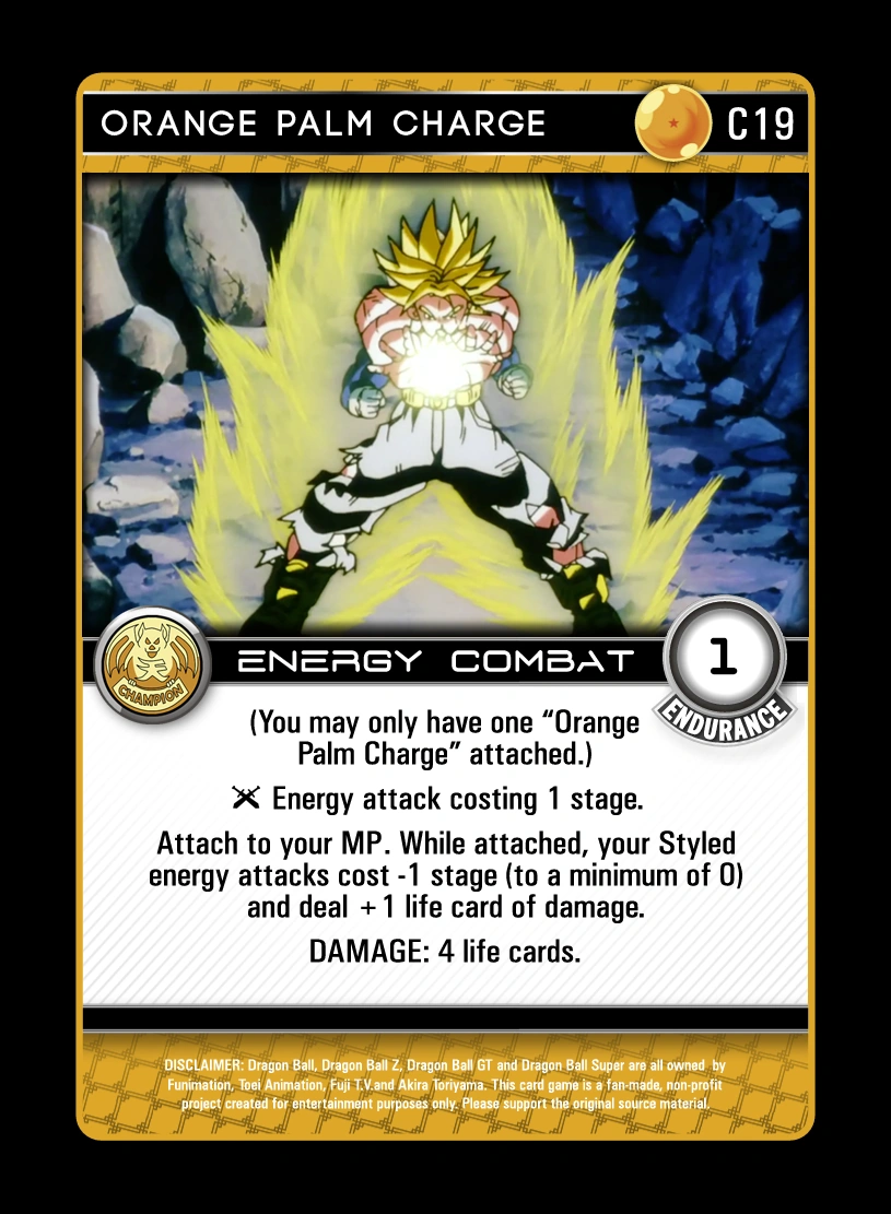 Orange Palm Charge | DragonBallZTCG Wiki | Fandom