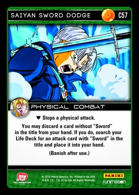 Saiyan Sword Dodge | DragonBallZTCG Wiki | Fandom