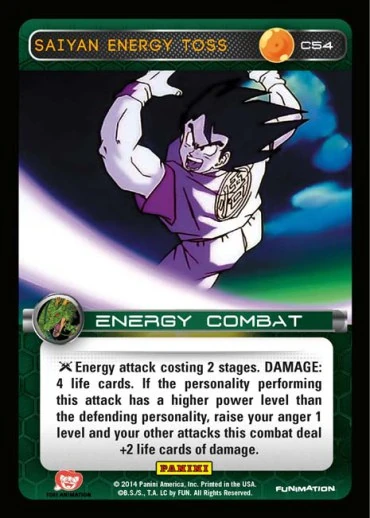 Saiyan Energy Toss | DragonBallZTCG Wiki | Fandom