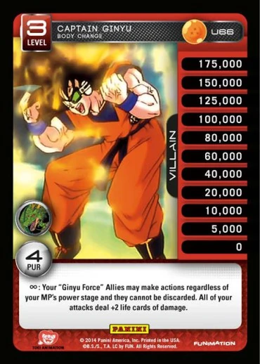 Captain Ginyu - Body Change | DragonBallZTCG Wiki | Fandom
