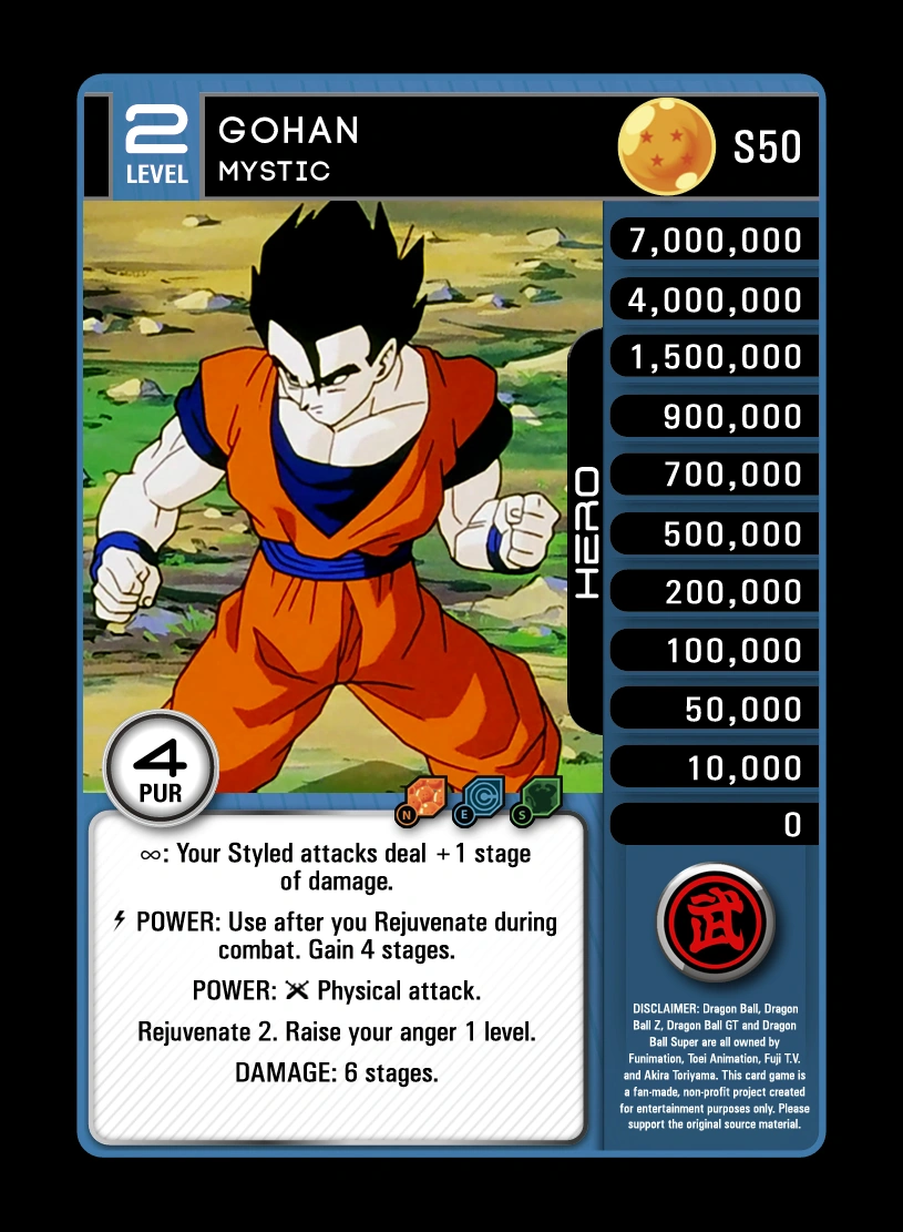 Gohan - Mystic | DragonBallZTCG Wiki | Fandom