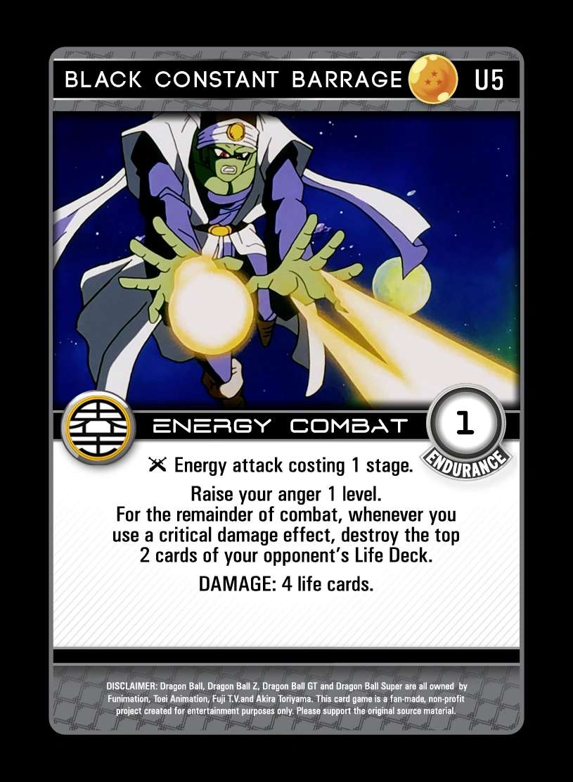 Black Constant Barrage | DragonBallZTCG Wiki | Fandom