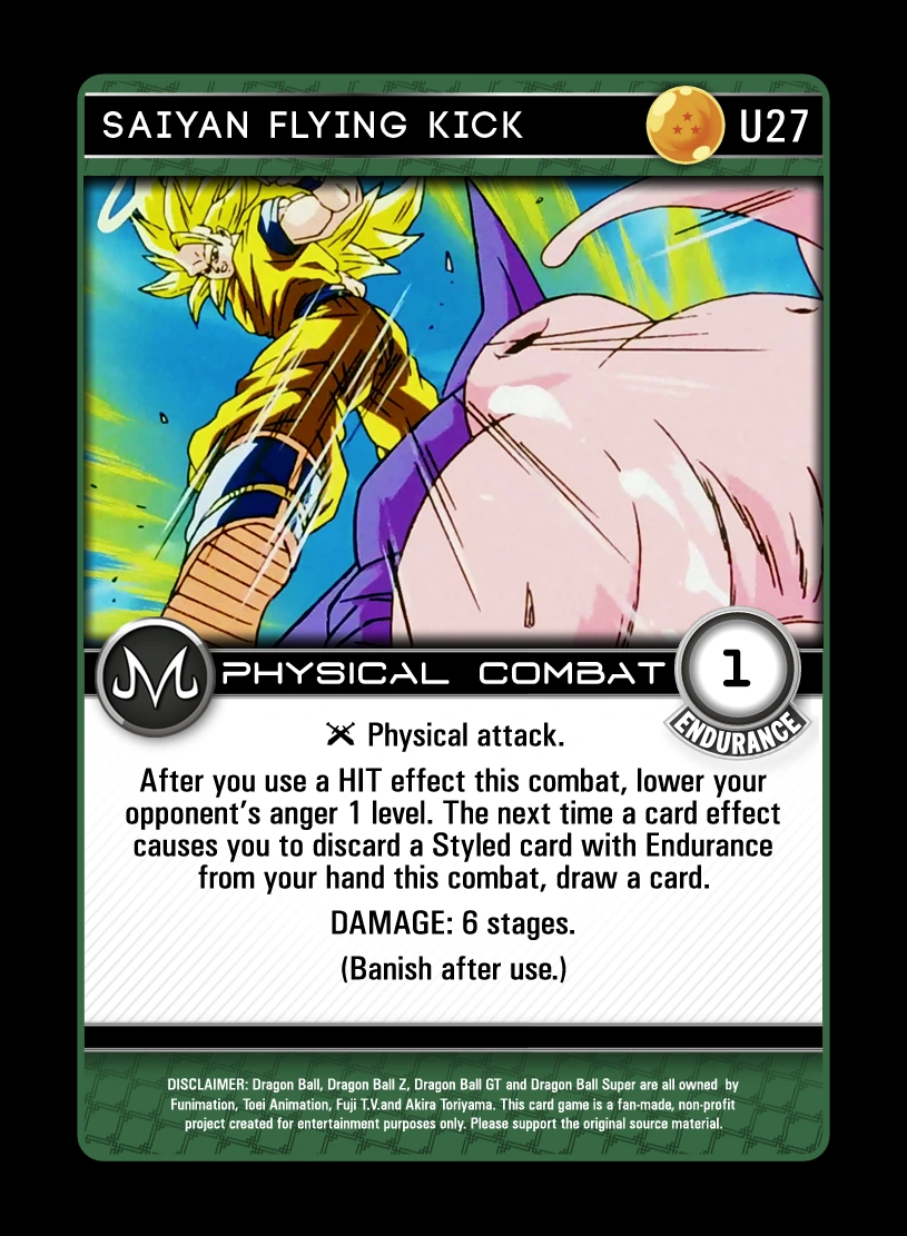 Saiyan Flying Kick | DragonBallZTCG Wiki | Fandom