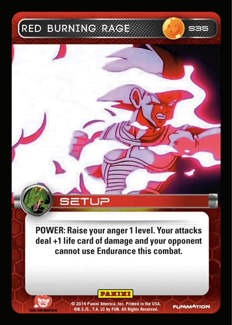 Red Burning Rage | DragonBallZTCG Wiki | Fandom