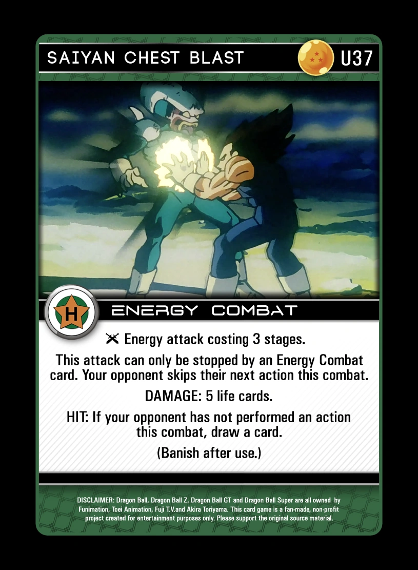 Saiyan Chest Blast | DragonBallZTCG Wiki | Fandom