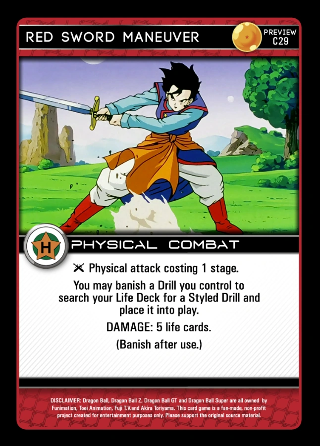 Red Sword Maneuver | DragonBallZTCG Wiki | Fandom