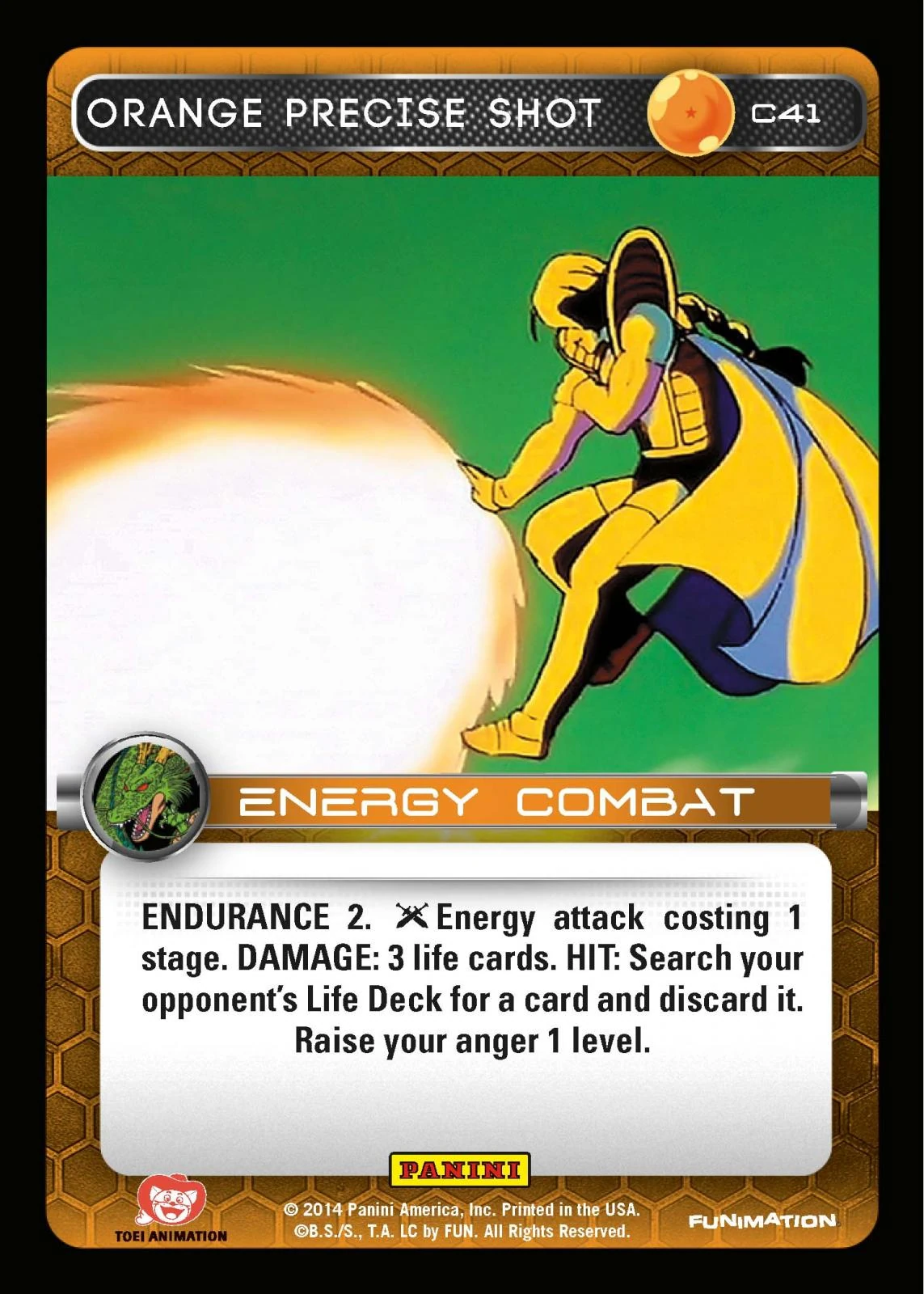 Orange Precise Shot | DragonBallZTCG Wiki | Fandom