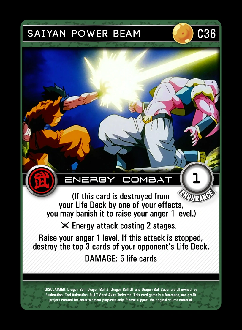 Saiyan Power Beam | DragonBallZTCG Wiki | Fandom
