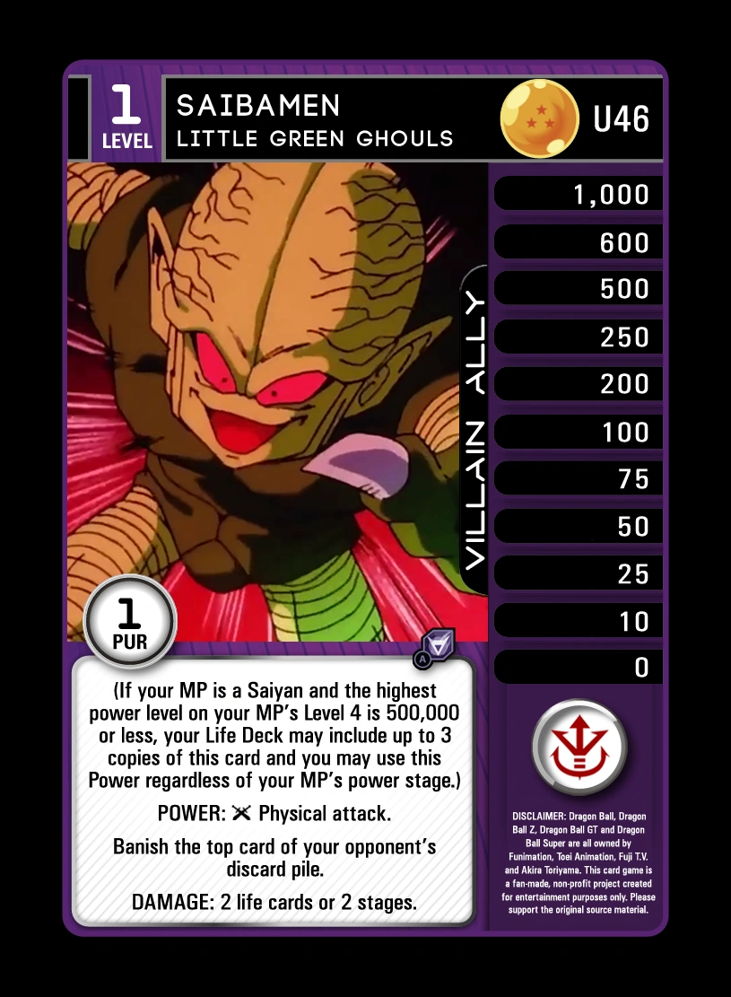 Saibamen - Little Green Ghouls | DragonBallZTCG Wiki | Fandom