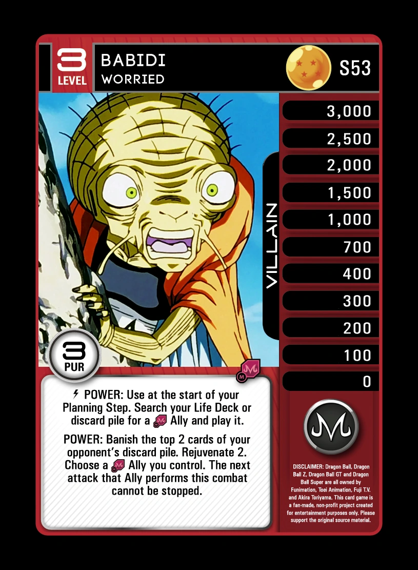 Babidi - Worried | DragonBallZTCG Wiki | Fandom