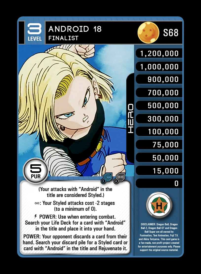 Android 18 - Finalist | DragonBallZTCG Wiki | Fandom