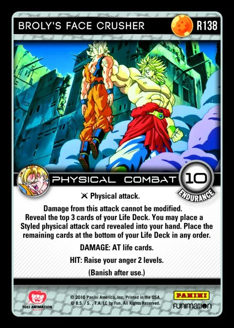 Broly's Face Crusher | DragonBallZTCG Wiki | Fandom