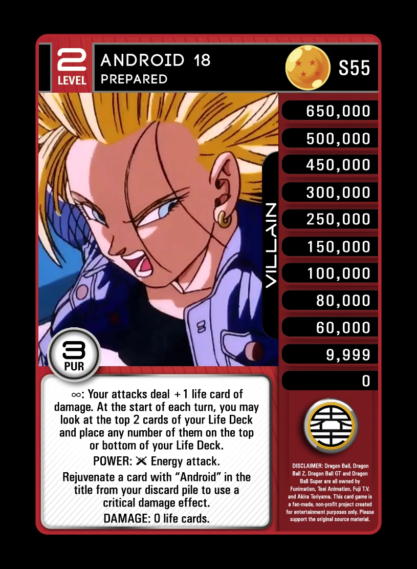 Android 18 - Prepared | DragonBallZTCG Wiki | Fandom