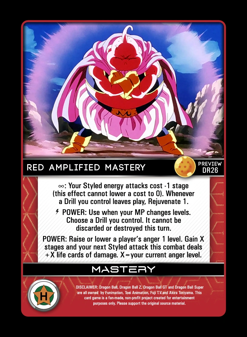 Red Amplified Mastery | DragonBallZTCG Wiki | Fandom
