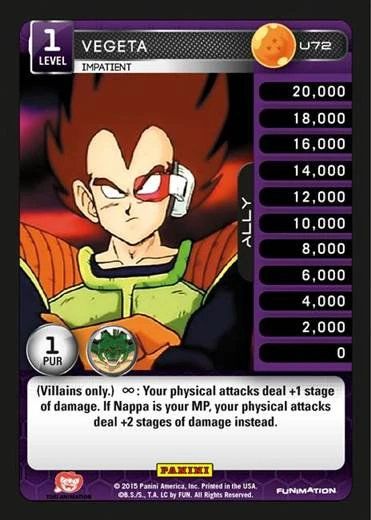 Vegeta - Impatient | DragonBallZTCG Wiki | Fandom