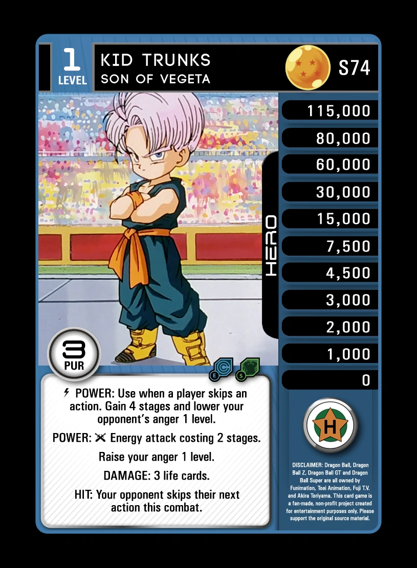 Kid Trunks - Son of Vegeta | DragonBallZTCG Wiki | Fandom