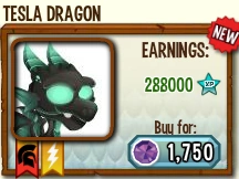 Tesla Dragon Dragon City