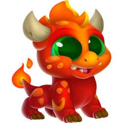 Dragon City Flaming Rock Dragon