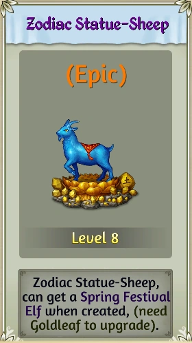 Zodiac Statue-Sheep (Earth) | Dragons & Elfs Wiki | Fandom