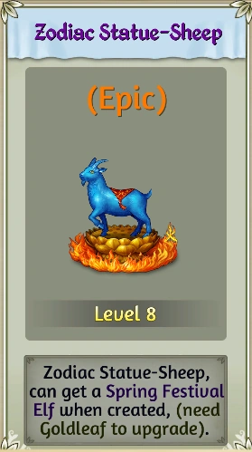 Zodiac Statue-Sheep (Fire) | Dragons & Elfs Wiki | Fandom