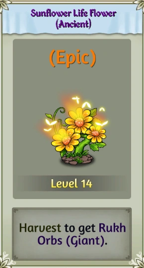 Sunflower Life Flower (Ancient) | Dragons & Elfs Wiki | Fandom