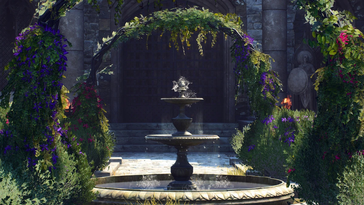 Vernworth Castle - Fountain Garden | Dragon's Dogma Wiki | Fandom