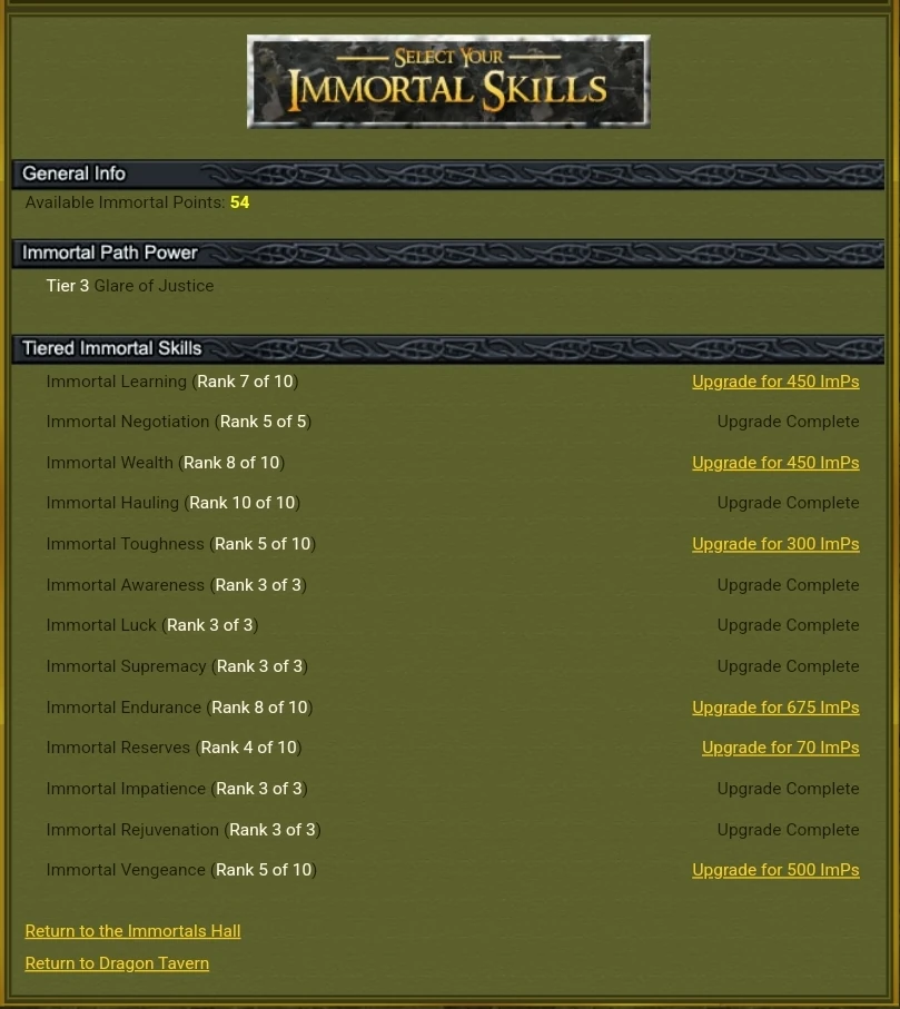 Immortal Skills | Dragon Tavern Wiki | Fandom