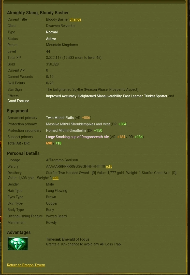 Character Sheet | Dragon Tavern Wiki | Fandom
