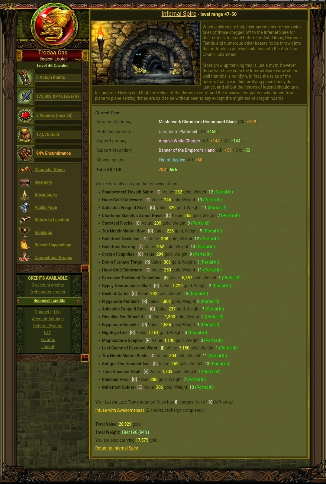 Encumbrance and Inventory | Dragon Tavern Wiki | Fandom