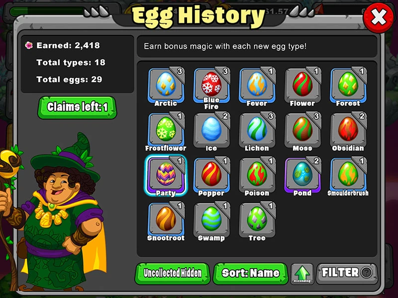 Dragonvale Eggs
