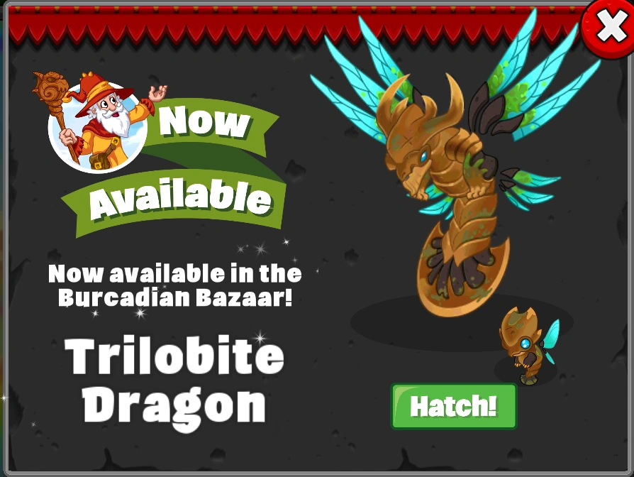 Trilobite Dragon | DragonVale Wiki | Fandom