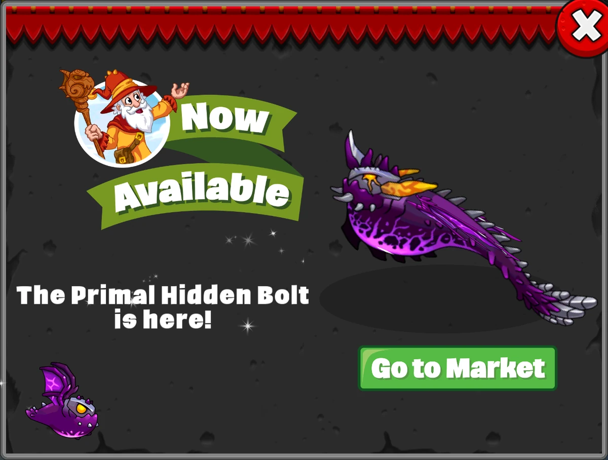 Primal Hidden Bolt Dragon | DragonVale Wiki | Fandom