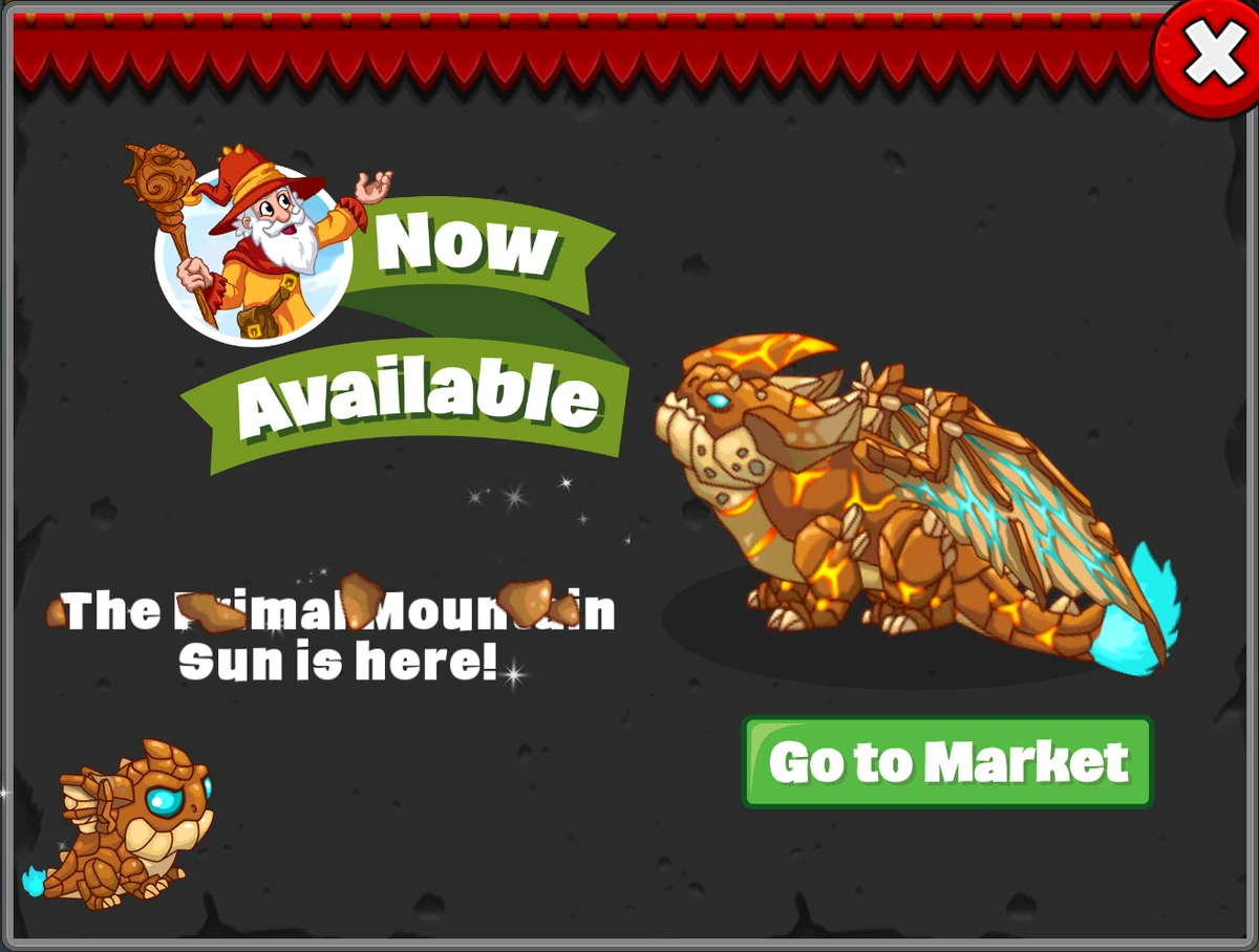 Primal Mountain Sun Dragon | DragonVale Wiki | Fandom