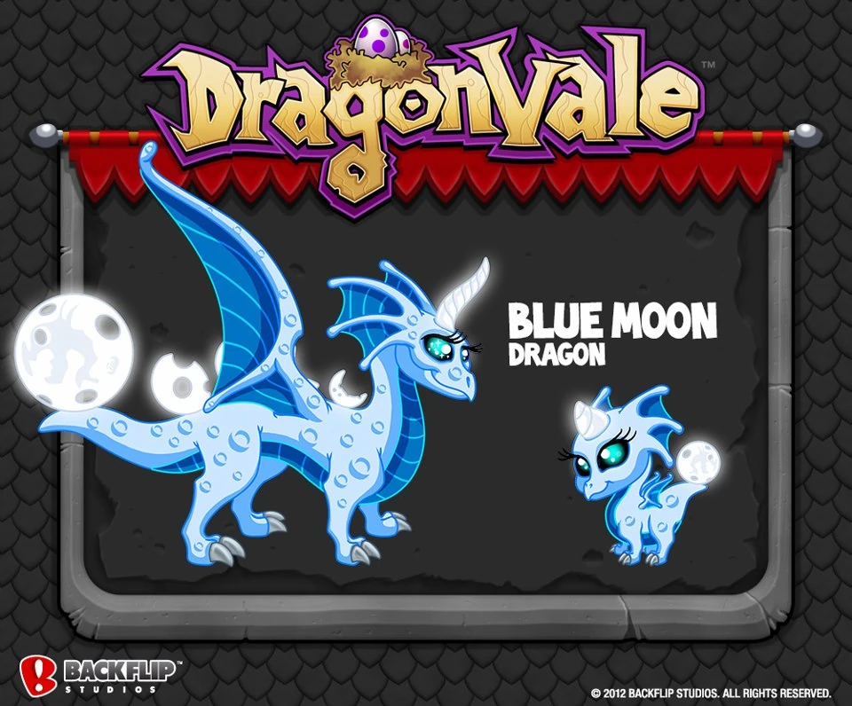 Blue Moon Dragon | DragonVale Wiki | Fandom
