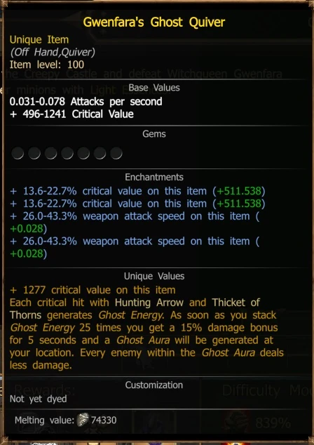 Gwenfara's Ghost Quiver | Drakensang Online Wiki | Fandom