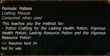 Formula - Potions | Drakensang Online Wiki | Fandom