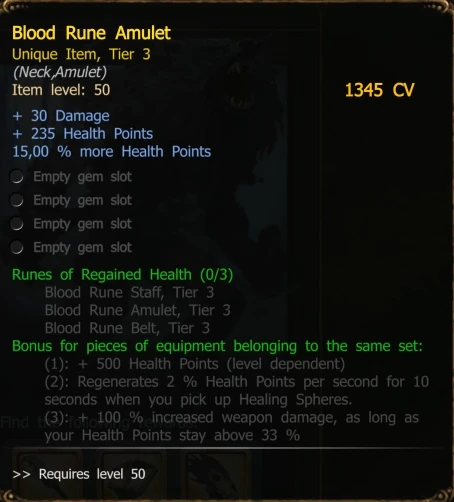 Blood Rune Amulet | Drakensang Online Wiki | Fandom