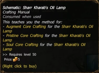 Schematic - Sharr Kharab's Oil Lamp | Drakensang Online Wiki | Fandom