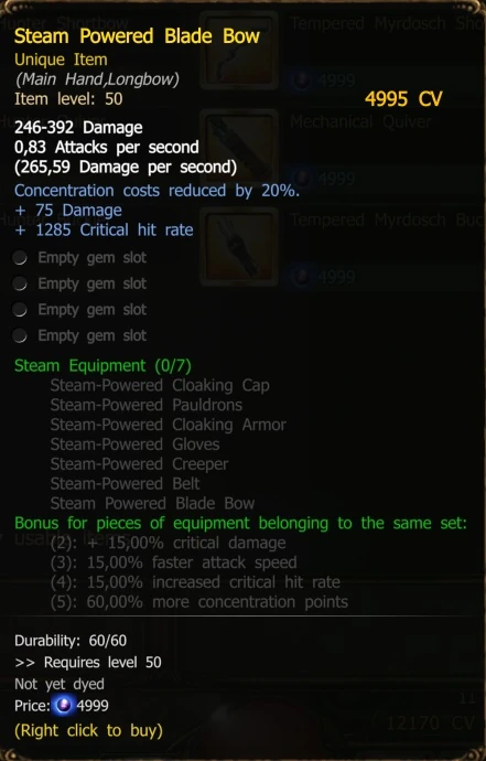 Steam-Powered Blade Bow | Drakensang Online Wiki | Fandom