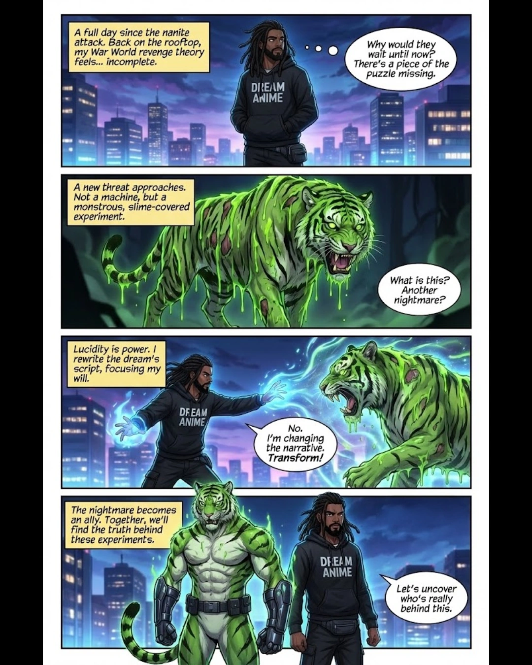 Lucid Green Were-Tiger Intro | Dream Anime Wiki | Fandom