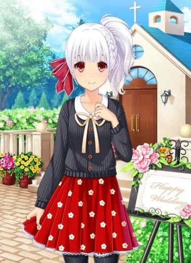 Dress with Cardigan Black & Red Series | Dream Girlfriend Wikia | Fandom
