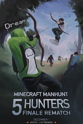 Minecraft Speedrunner VS 5 Hunters FINALE REMATCH | Dream Team Wiki ...
