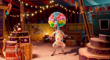 afro circus polka dot