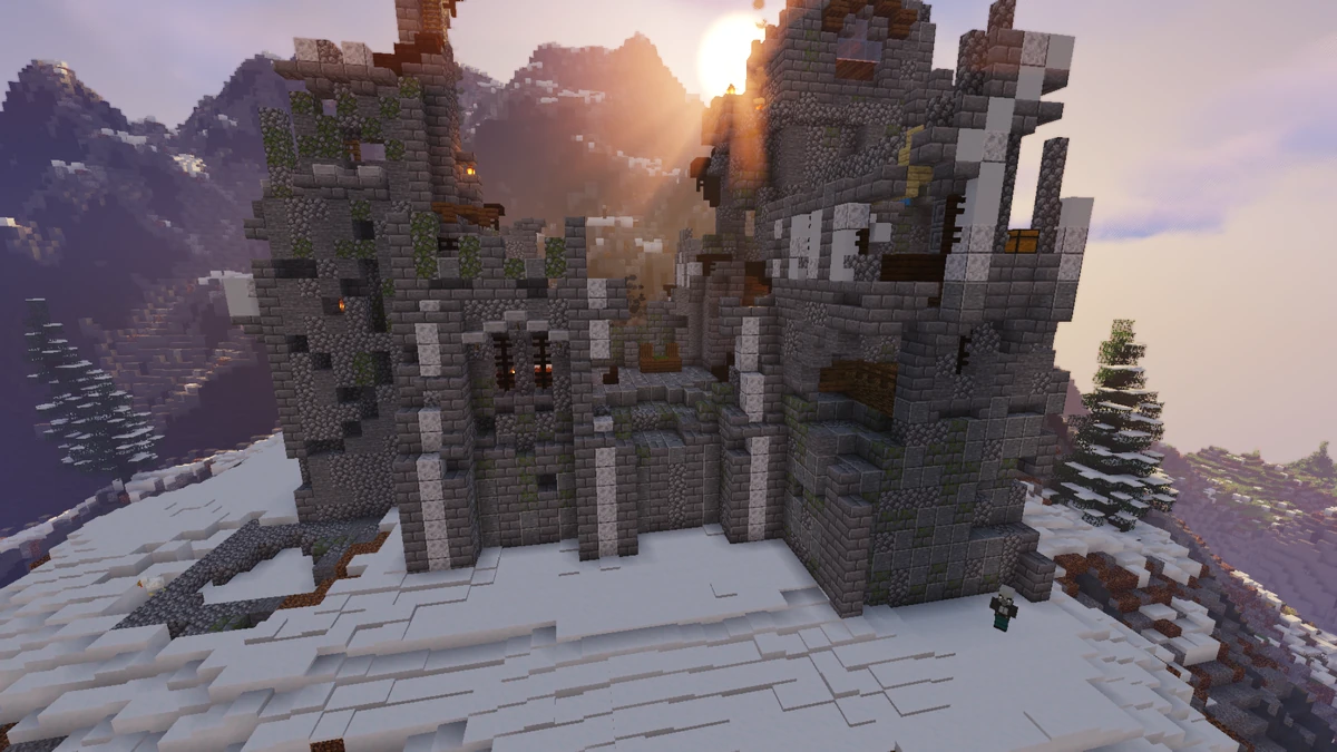 Minecraft Medieval Mountain Castle