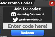 Codes | Drive World Wiki | Fandom