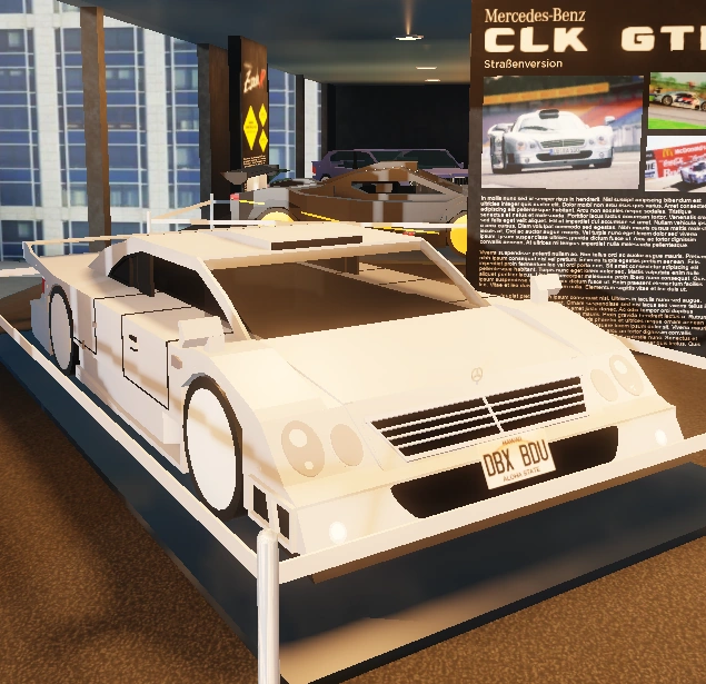 Mercedes-Benz CLK GTR Road Car '98 | DriveBlox Beyond Unlimited Roblox ...